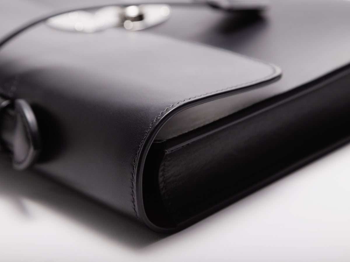 Classic Mens Leather Briefcase with Italian Lock & Key – THERAS ATELIER